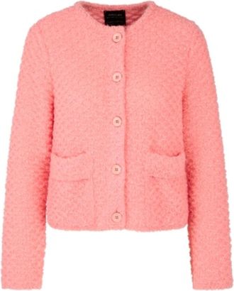 Marc Cain Strickjacke Mit Pailletten pink