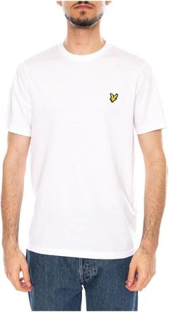 Lyle & Scott Homme, Tops, Blanc, Taille: XL Plain T-Shirt