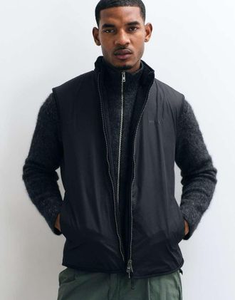 Barbour Wendeweste aus Fleece in Schwarz