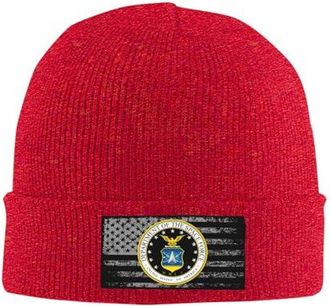 Generic Force Spatiale Américaine Femme Homme Bonnet De Trawler Confortable Bonnets Tricoté Chaud Bonnet De Pêcheur pour Casque Moto Ski Toutes Les Saisons