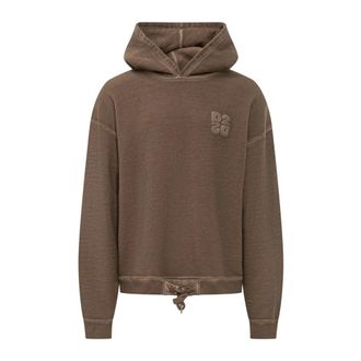 Dsquared2 Homme, Sweatshirts et sweats &agrave; capuche, Brun, Taille: XL SweaT-shirt &agrave; capuche coupe d&eacute;contract&eacute;e