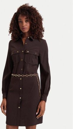 Guess Hemdkleid G6YK25 W3204 Dunkelbraun Regular Fit