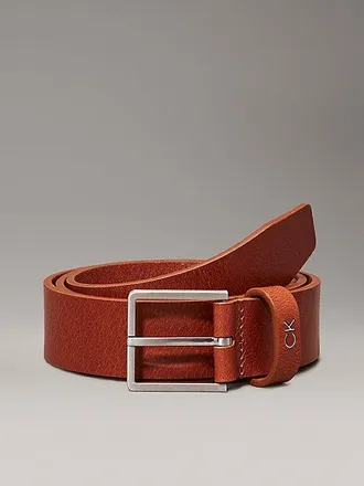 Calvin Klein Lederg&uuml;rtel - Cognac - Herren - 100 cm