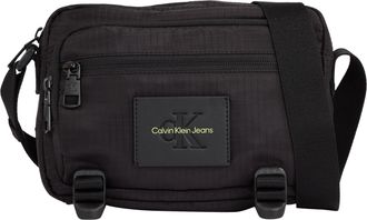 Calvin Klein Jeans Herren Umhängetasche Klein, Schwarz (Black/Sharp Green), Einheitsgröße