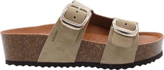 Geox Femme, Chaussures, Beige, Taille: 38 EU Racines Tongs