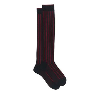 Gallo Gallo, Homme, Sous-vêtements, Multicolore, Taille: M Chaussettes longues bleues pour hommes en coton côtelé