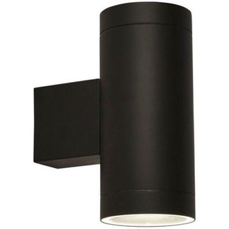 Searchlight Searchlight - Außenwandlampe Fassadenlampe Wandleuchte schwarz Edelstahl Gartenlampe h 20 cm