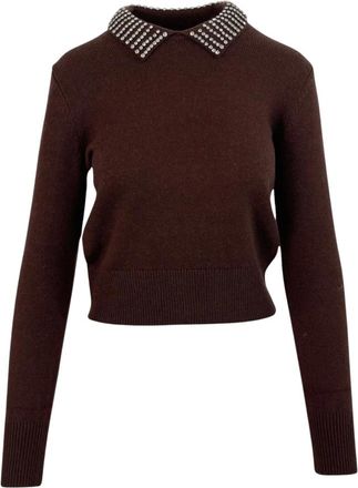 Pinko Pinko, Femme, Pulls, Brun, Taille: 42 FR Ventotene Maglia