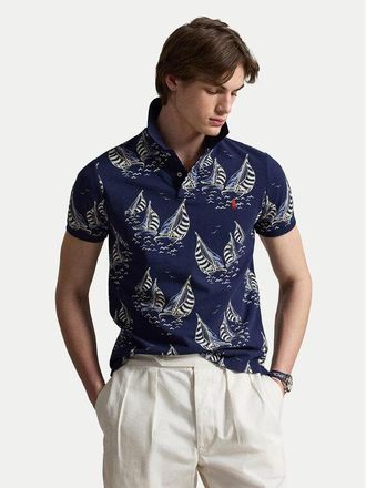 Polo Ralph Lauren Poloshirt 710B18828001 Dunkelblau Custom Slim Fit