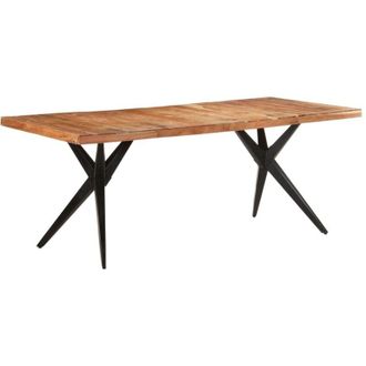 vidaXL Vidaxl - Table de salle &agrave; manger 200x90x76 cm Bois dacacia massif