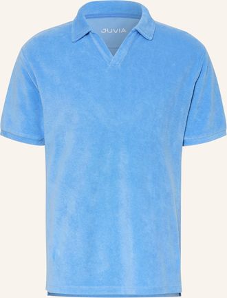 Juvia Frottee-Poloshirt blau