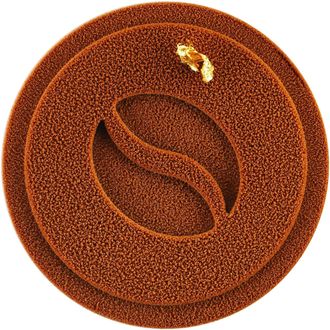 Silikomart Silikomart Mini Decor Silikonmatte für Lebensmittelgestaltung, 7,9 cm Durchmesser x 0,3 cm Höhe, Mini-Kaffeedekor, 6 Stück