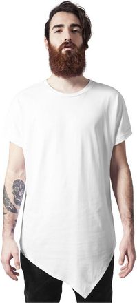 Urban Classics Herren Asymetric Long Tee T-Shirt, Weiß (White 220), S