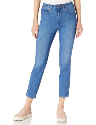Wrangler Damen Retro Skinny Jeans, per Pack Blau (Dance with Me 187), W28/L34 (Herstellergr&ouml;&szlig;e: 28/34)