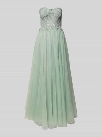 Mascara Abendkleid mit Spitzenbesatz