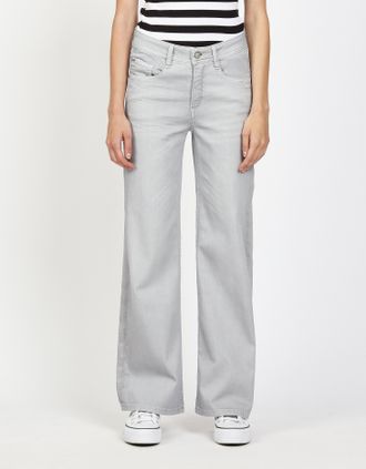 Gang Weite Jeans GANG 94AMELIE WIDE, Damen, Gr. 29, N-Gr, silber grau wash, Denim/Jeans, Obermaterial: 81% Baumwolle, 17% Polyester, 2% Elasthan, unifarben
