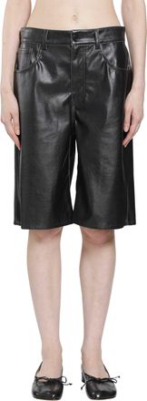 Maison Margiela Leather-effect Bermuda Shorts