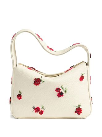 Khaite petit sac porté épaule Elena à fleurs brodées - Tons neutres