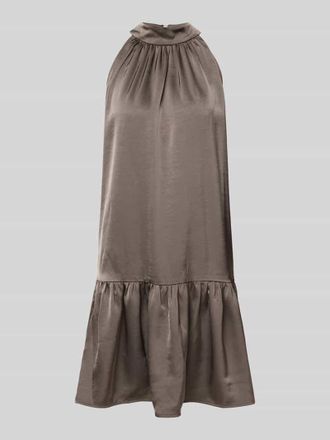 Neo Noir Knielanges Kleid mit Volantsaum Modell Aladia Drapy