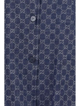 Gucci GG Jacquard Cotton Jacket - Blue