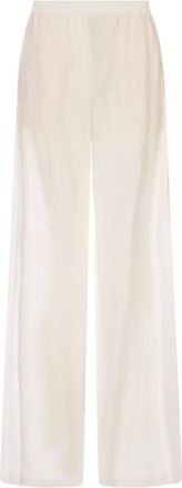 Fabiana Filippi Femme, Pantalons, Blanc, Taille: 38 FR Pantalon Palazzo &Eacute;lastiqu&eacute;