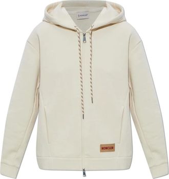 Moncler Femme, Sweatshirts et sweats &agrave; capuche, Beige, Taille: 38 FR Le Sweat &agrave; capuche