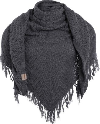 Knit Factory Dreiecksschal Amber - Damen Strickschal mit Wolle - Umschlagtuch für den Herbst und Winter - Winterschal - Dreieckstuch - Hochwertige Qualität - XXL S