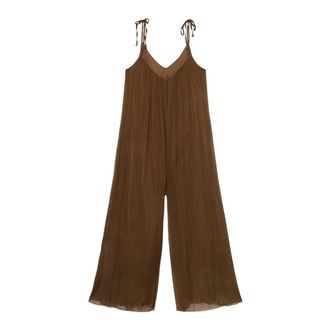 Oltre Femme, Combinaisons et Ensembles, Brun, Taille: 42/44 FR Longue Robe &Eacute;vas&eacute;e