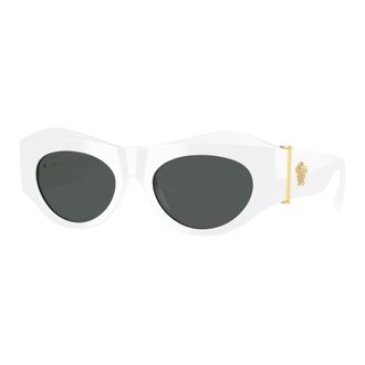 Versace Femme, Accessoires, Blanc, Taille: 54 MM Lunettes de soleil élégantes en noir