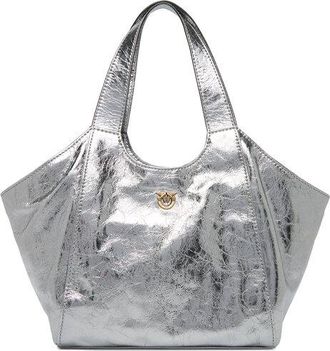 Pinko Handtasche Tote Mini Bag AI 25-26 PLTT 104645 A2OT Silberfarben