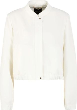 Marc Cain Femme, Vestes, Blanc, Taille: 42 FR Veste avec col montant et zip