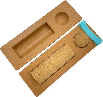Generic Kork-Balance-Board-Fu&szlig;st&auml;rkungsger&auml;t, 4-in-1-Set Mit Balance-Bl&ouml;cken, Roller, Massageball Und Zehenb&auml;ndern For Fu&szlig;kraft Und Rumpfmuskulatur