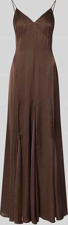 Jake*s Abendkleid aus Satin mit V-Ausschnitt