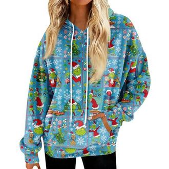 Generic Le Grinch Sweat A Capuche Femme Sweet Oversize Christmas 2025 De Sweatshirts Polaire Vêtements Pyjama Vetement Pull Plaid The Costume Deguisement Hive