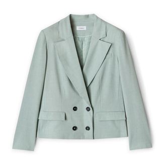 Motivi Zweireihige Jacke aus Polyviskose - - Jackets - Damen - Gr&uuml;n - M