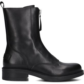 Shabbies Amsterdam Zipa Leder Stiefeletten Schwarz - - Shoes - Damen - Schwarzk - 37 EU
