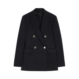 Max Mara Lerici Doppelreihige Schwarze Jacke - - Jackets - Damen - Schwarzk - S