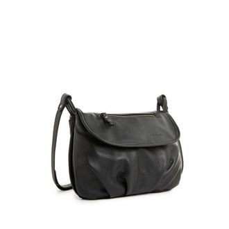 Nat & Nin Jen Leder-Umhängetasche in Schwarz