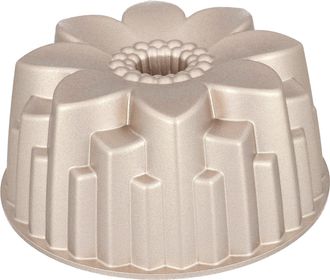 RBV BIRKMANN Birkmann, Kuchenform Flora, Bronze, &Oslash; 22 cm, Aluguss, mit Antihaftbeschichtung und Rezept