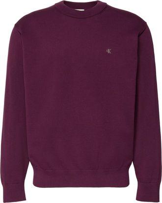Calvin Klein Herren EU LS Cotton Relaxed CREWNK SWEA LV04RC309G Sweaters, Purple (Passion Plum), M, Lila (Passion Plum), M