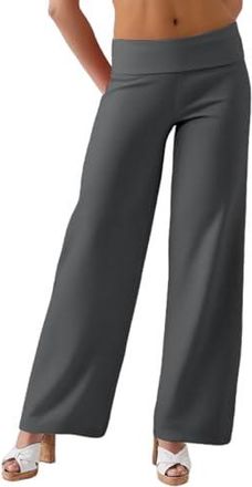 Generic Pantalon de surv&ecirc;tement &agrave; jambe large pour femme, pantalon de yoga taille basse pliable, GY1., L