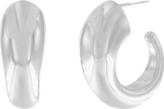 Dansk Copenhagen Courage Waterproof Chunky Curve Earring - - Accessories - Damen - Grau - ONE SIZE