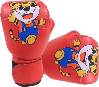 Generico Boxhandschuhe für Kinder, Boxhandschuhe für Training, aus atmungsaktivem PU-Leder, Kampfhandschuhe mit Cartoon-Design, Boxhandschuhe für Jugendliche