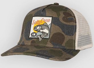 Salty Crew Striper Trucker Cap sand camo