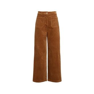 Vila Pantalon droit en velours c&ocirc;tel&eacute;