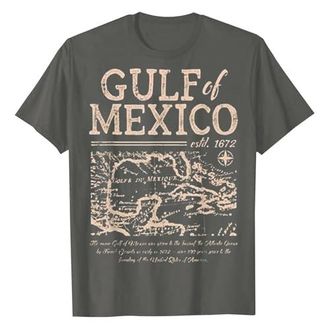 Generic T-shirt d&eacute;t&eacute; pour femme Golfe du Mexique 2025 Forever Trendy Coupe ample Tops mignons &agrave; manches courtes D&eacute;contract&eacute; Sortie Graphique &eacute;t&eacute; 2025 T-shirts