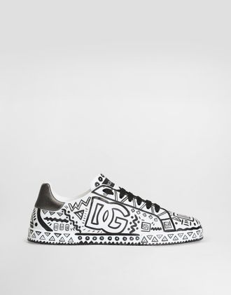 Dolce & Gabbana Sneaker Portofino Aus Kalbsleder - Mann Sneakers Multicolor 43.5