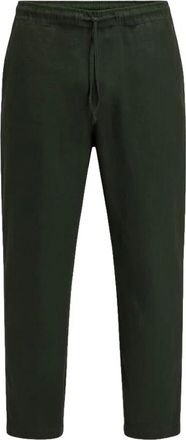 Sundek Homme, Pantalons, Vert, Taille: XL Cropped Linen Pantalons