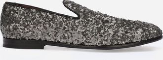 Dolce & Gabbana Slipper Aus Pailletten - Mann Driver Und Mokassins Grau Pailletten 41.5