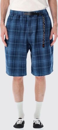 Gramicci Short en coton &agrave; carreaux avec taille &eacute;lastiqu&eacute;e et cordon
